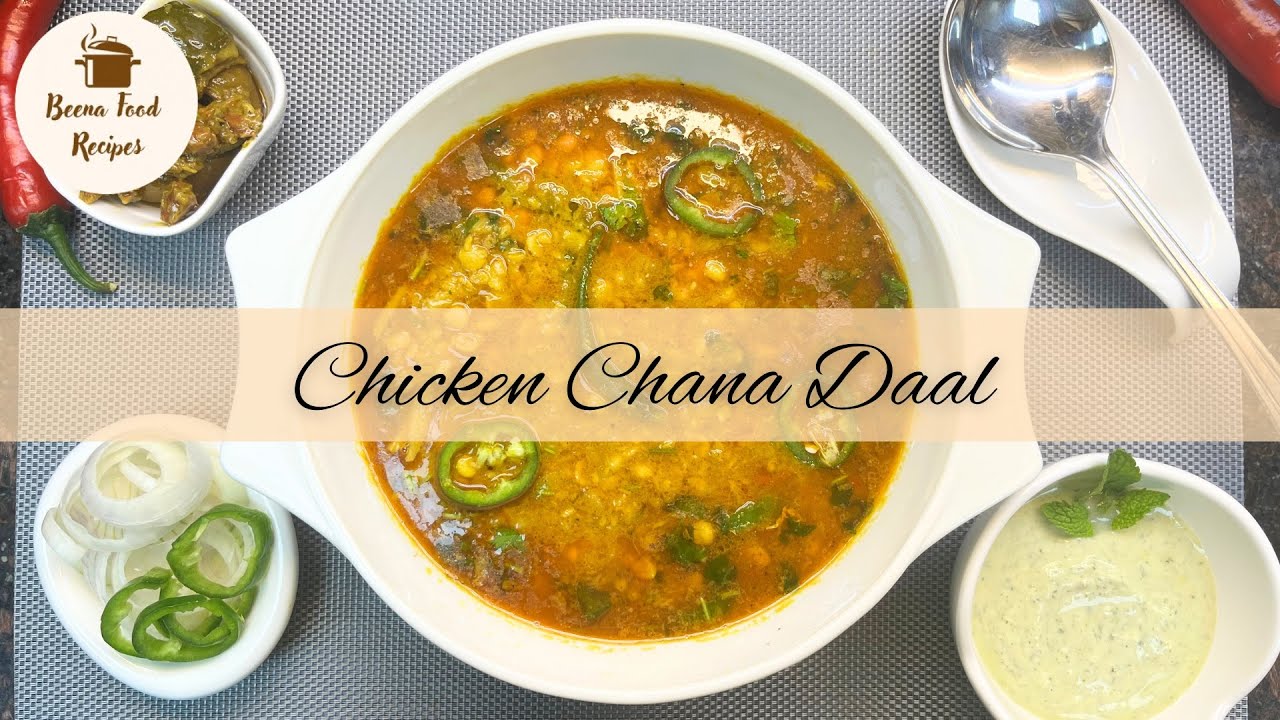 Chicken Chana Daal | Daal Chicken | Chicken Chickpeas Gravy - YouTube
