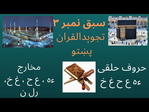 Makhraj of arabic letters | Makharij al huruf | huroof e halqi | Pashto ...