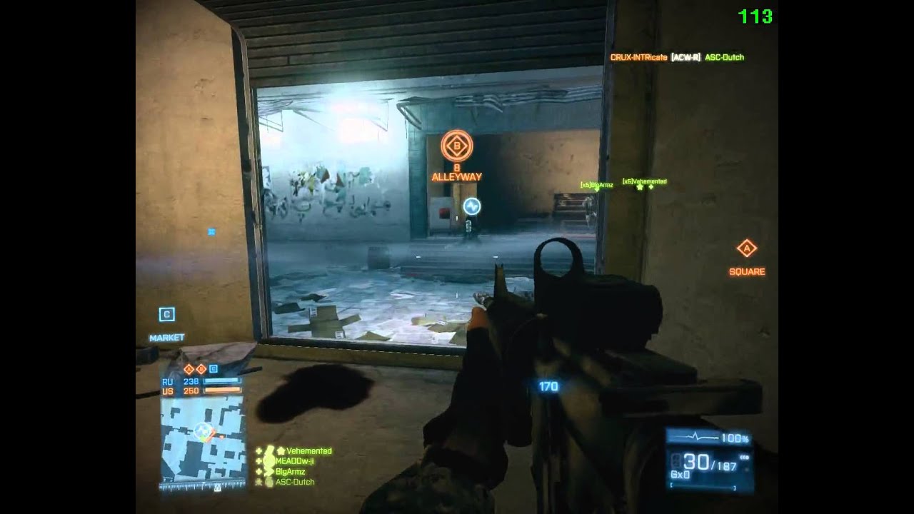 BF3 Scrim - Exile5 vs Crux Crew - Conquest 8v8 - Grand Bazaar - YouTube