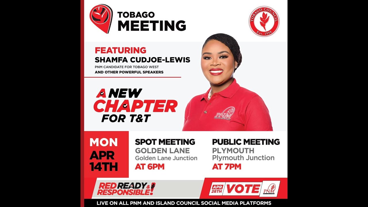 PNM Tobago Public Meeting at Plymouth Junction, Plymouth - YouTube