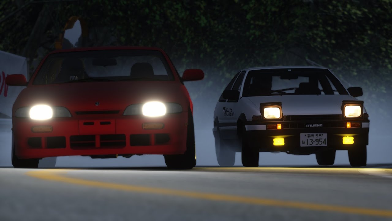 [Initial D] S14 vs AE86 in Assetto Corsa [GER SUB] - YouTube