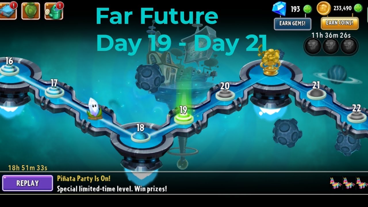 Plants Vs Zombies 2 : Far Future - Day 19 to Day 21 | PVZ2 2024 - YouTube