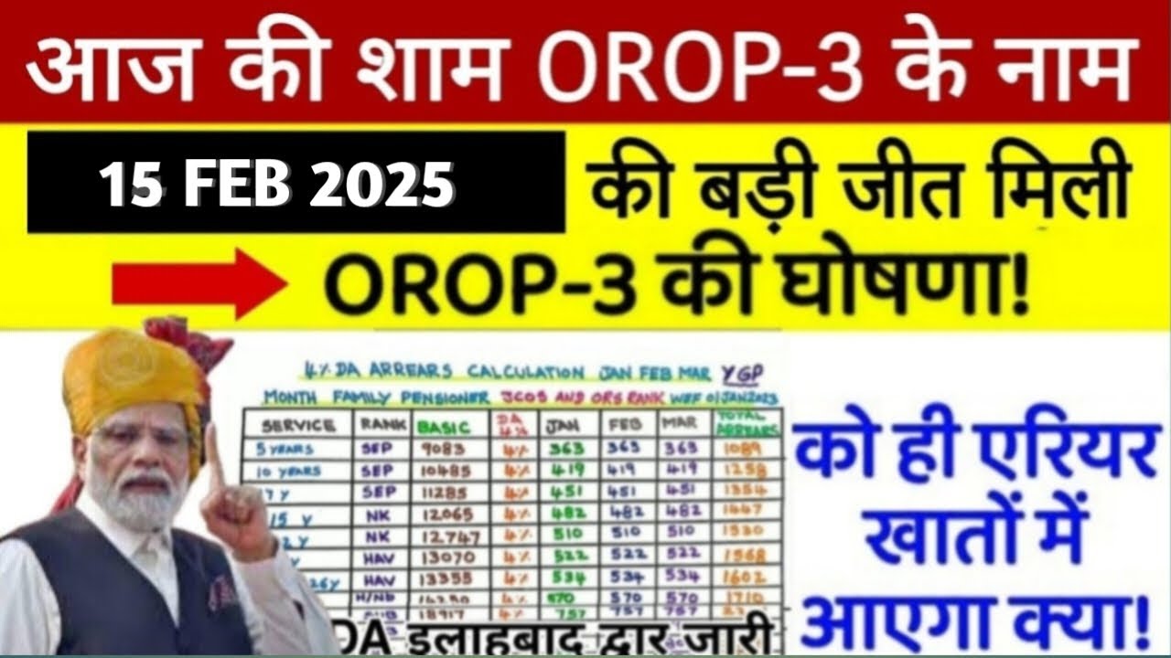 OROP-3 II PCDA ll OROP-3 table जारी X एंड Y ll OROP-3 टेबल PCDA ...