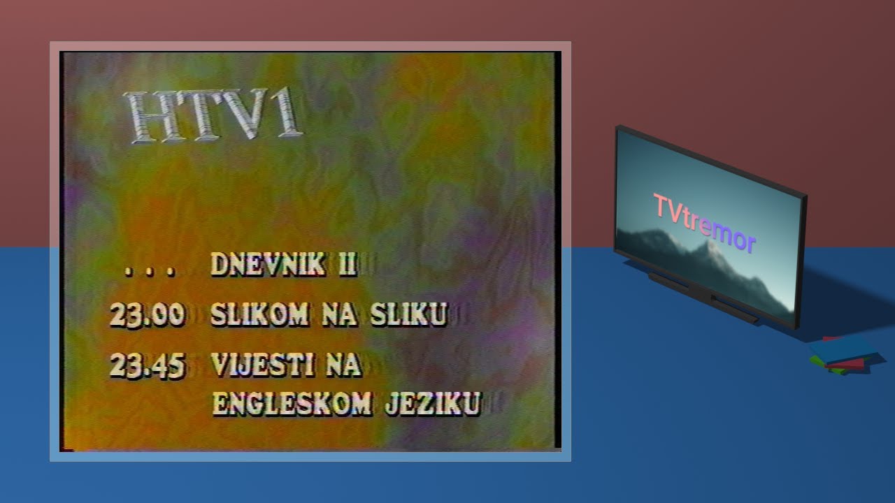 HTV1 1992. - ident i najava, reklame, dio Dnevnika - YouTube