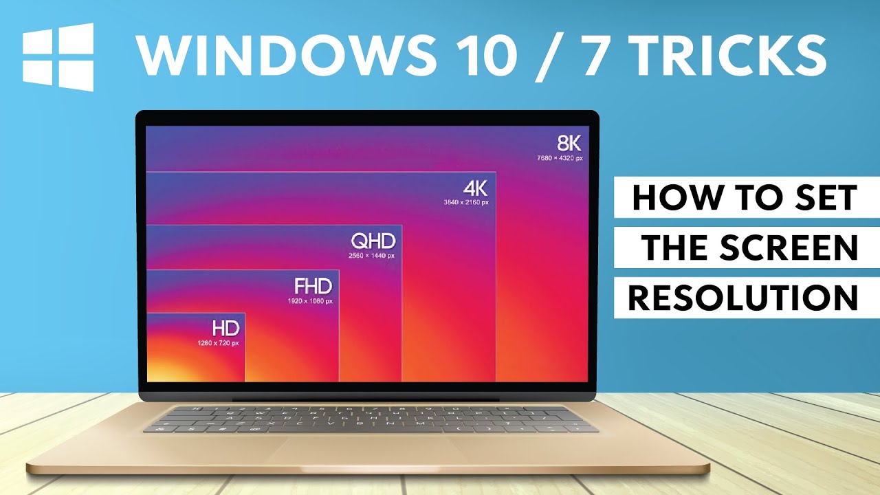 Windows 10 | Windows 7 | How to set the Screen Resolution - YouTube