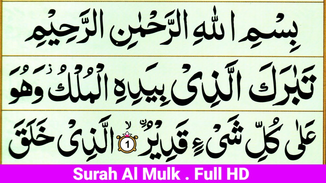 Surah Al-Mulk full | Surah Mulk Pani Pat | Surah Al Mulk ki Tilawat ...