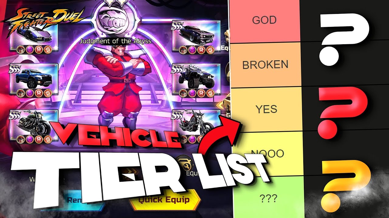 STREET FIGHTER DUEL VEHICLE´S TIER LIST!! (17th May 2023) - YouTube
