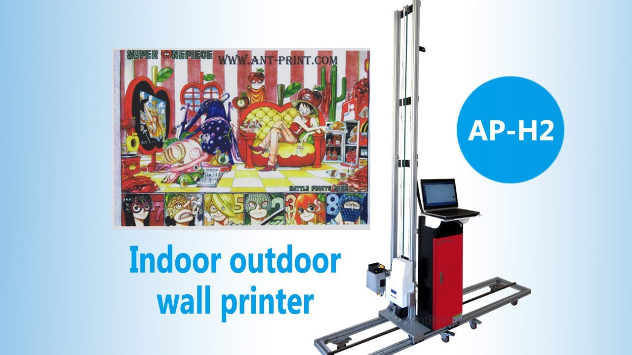 3D vertical wall printing machine indoor outdoor wall inkjet art ...