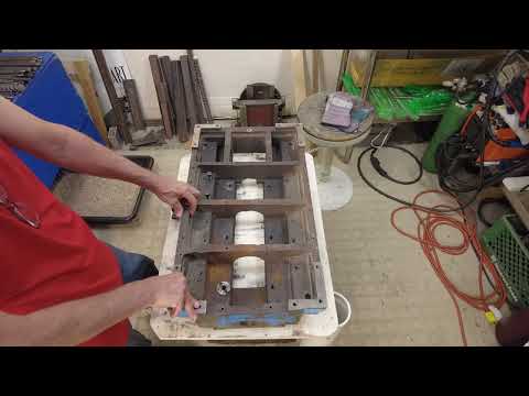 Epoxy granite fill of a RF-45 Clone milling machine. Part 1 - YouTube