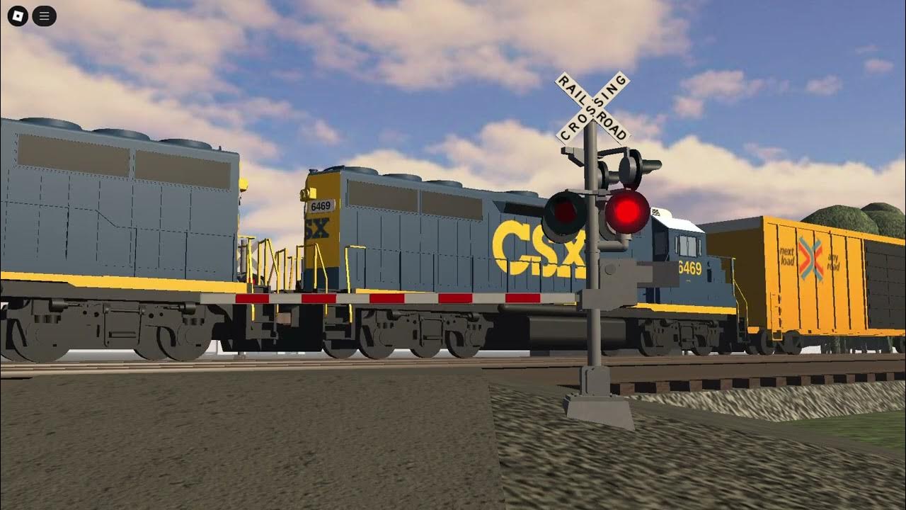 CSX 6483 Leads Local East | Rd Railroad Crossing - YouTube