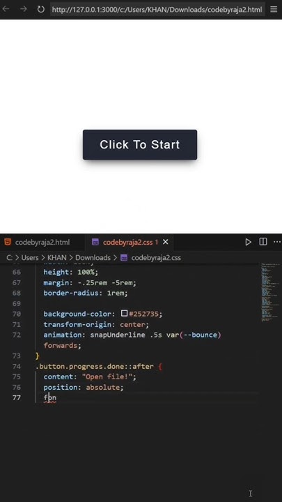 🤯Micro Interaction start button #coding #webdevelopment #frontend #softwaredevelopment # ...
