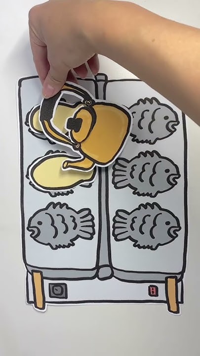 Paper Diy 붕어빵 종이놀이 full ver 💖 붕어빵 머리부터 먹는다 VS 꼬리부터 먹는다. fish-shaped ...