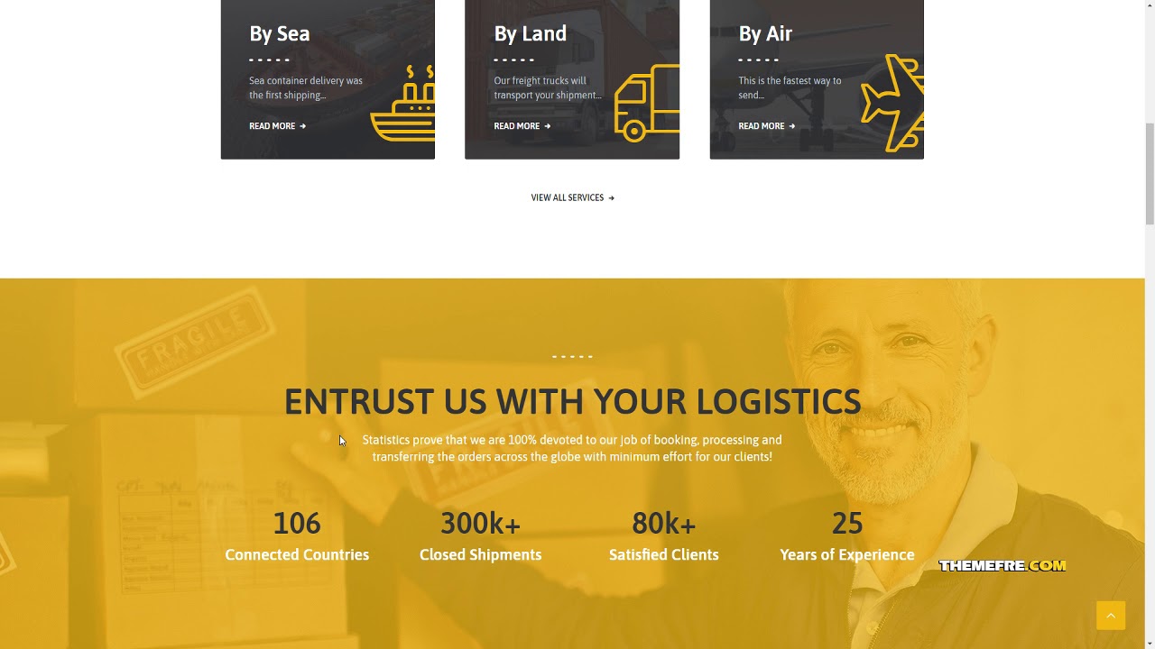 FreightCo Transportation and Warehousing Shipping WordPress Theme - YouTube