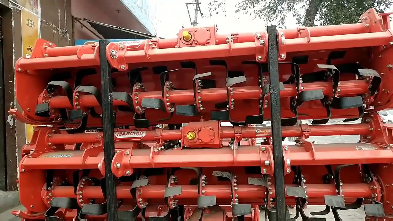 MASCHIO 8 feet rotavator.60 blade L type - YouTube