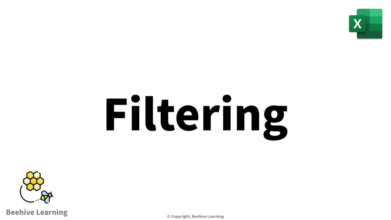 Quickstart Tutorial Filtering In Excel Youtube