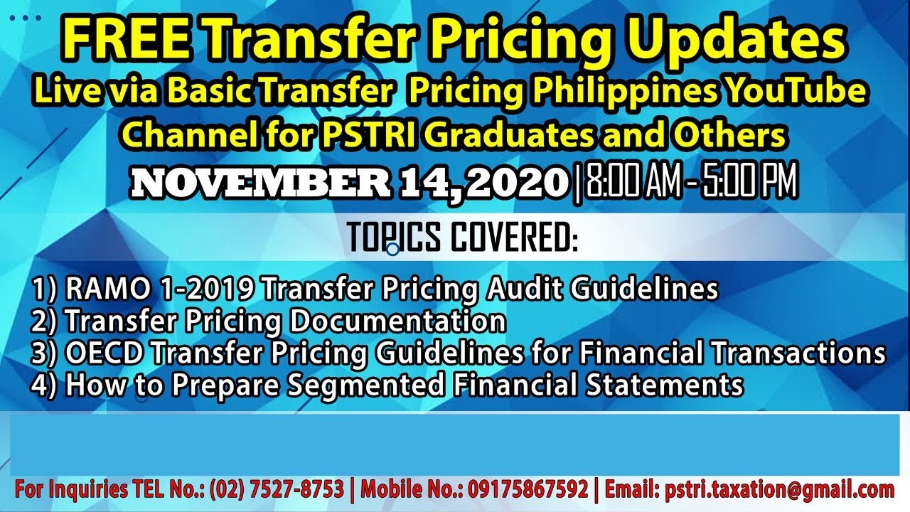 Free Transfer Pricing Updates Seminar - YouTube