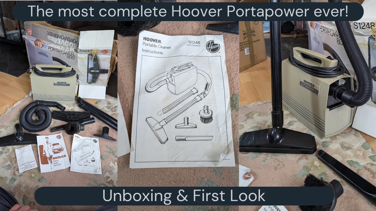 Fully Complete Hoover Portapower S1248 Portable Vacuum - Unboxing ...