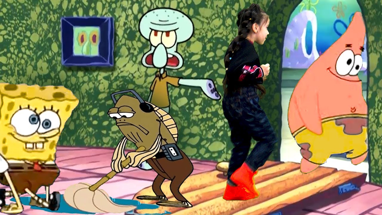 Squidward kicks All Spongebob Characters out of his house - YouTube