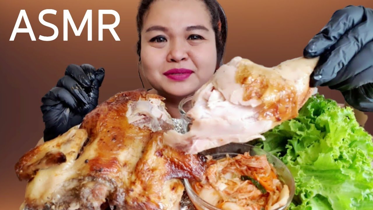 ASMR Whole Rotisserie Chicken (SATISFYING EATING SOUNDS) No Talking ...