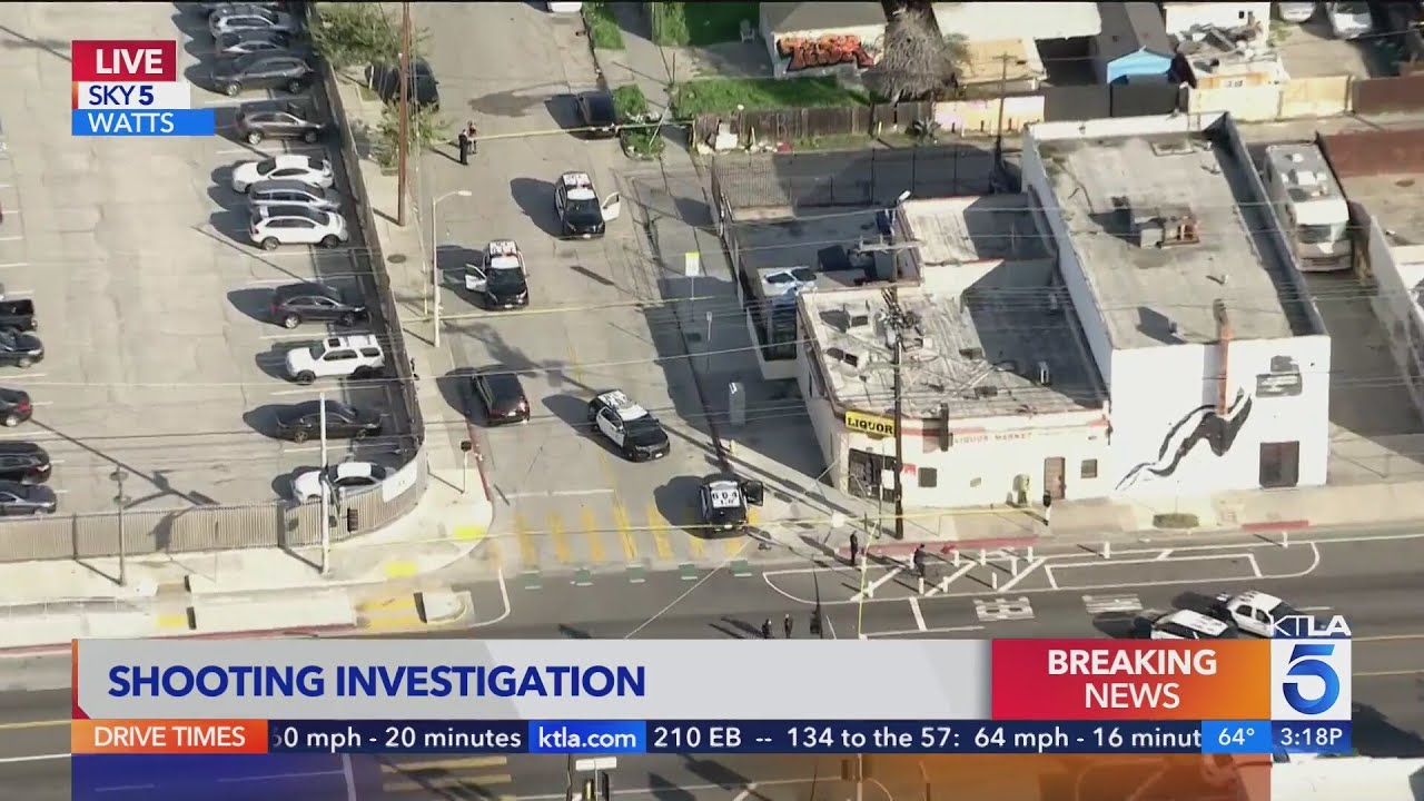 Police investigate 2 shootings within 3 blocks in Watts - YouTube
