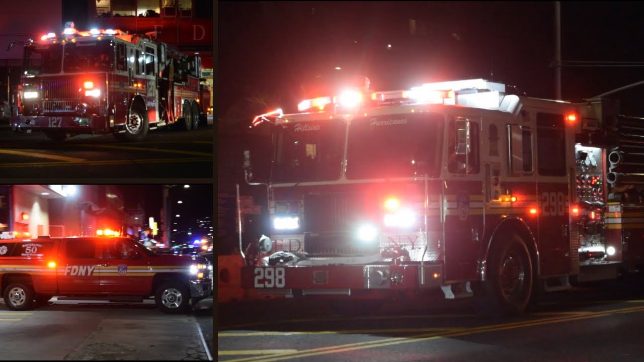 BRAND-NEW 2023 SEAGRAVE PUMPER FDNY ENGINE 298 & TOWER LADDER 127 ...