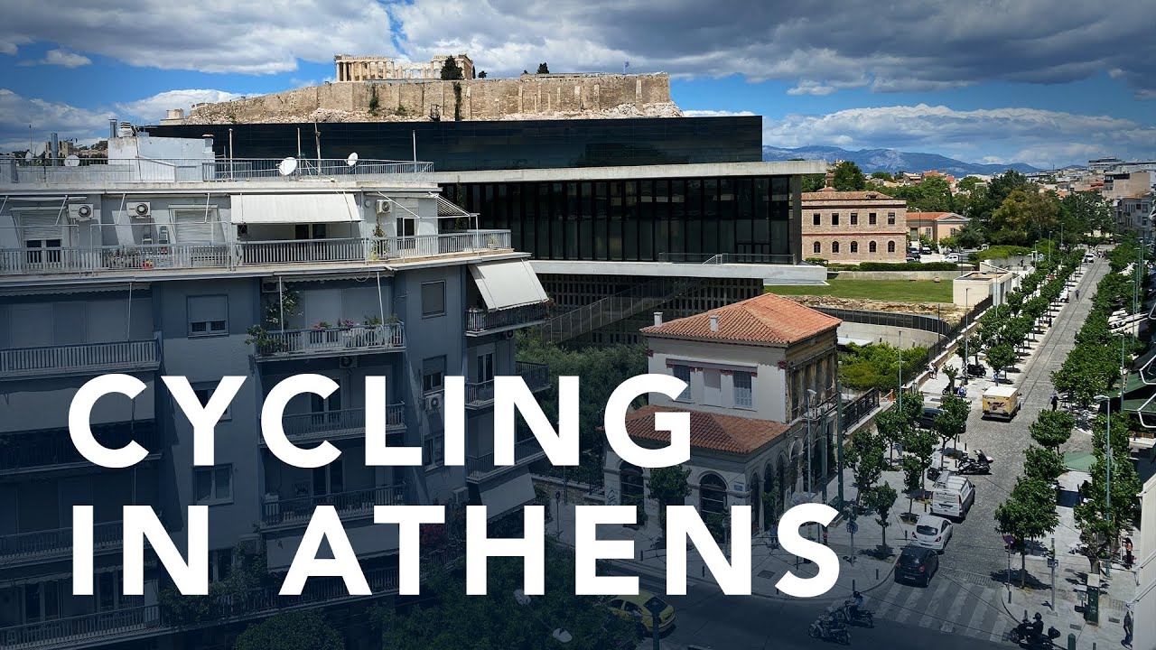 Cycling in central Athens, Greece - City tour - YouTube