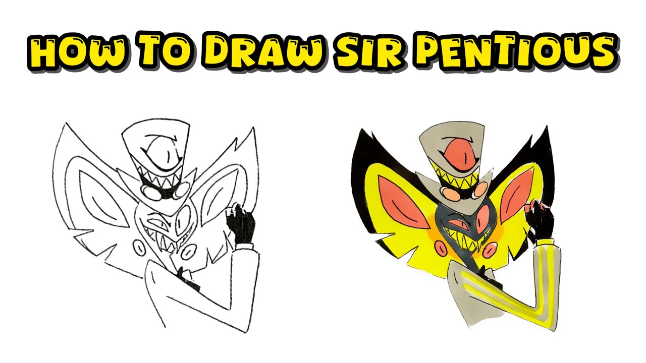 How to Draw Sir Pentious from Hazbin Hotel – Beginner-Friendly Drawing ...