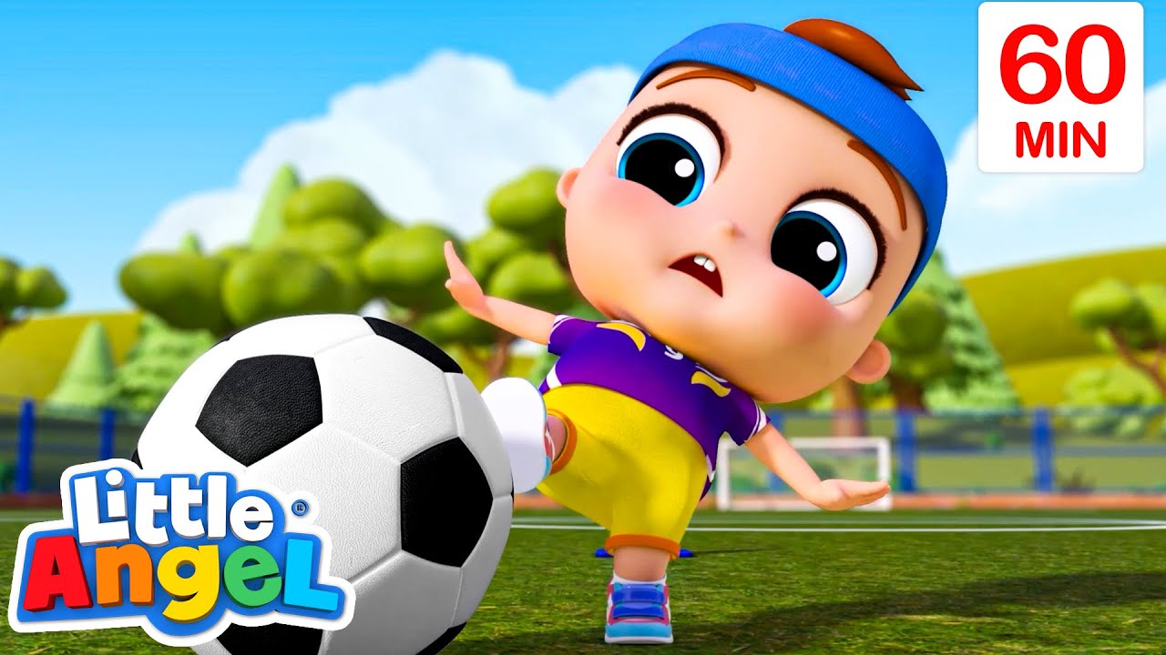 Soccer With My Big Brother! | Little Angel - Sports & Games Cartoons ...