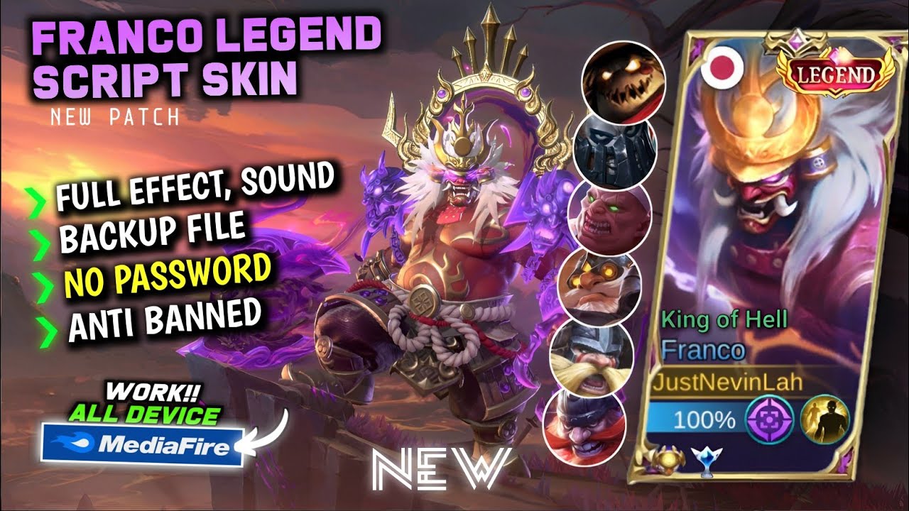 NEW Script Skin Franco Legend Terbaru || No Password || Full Effect ...