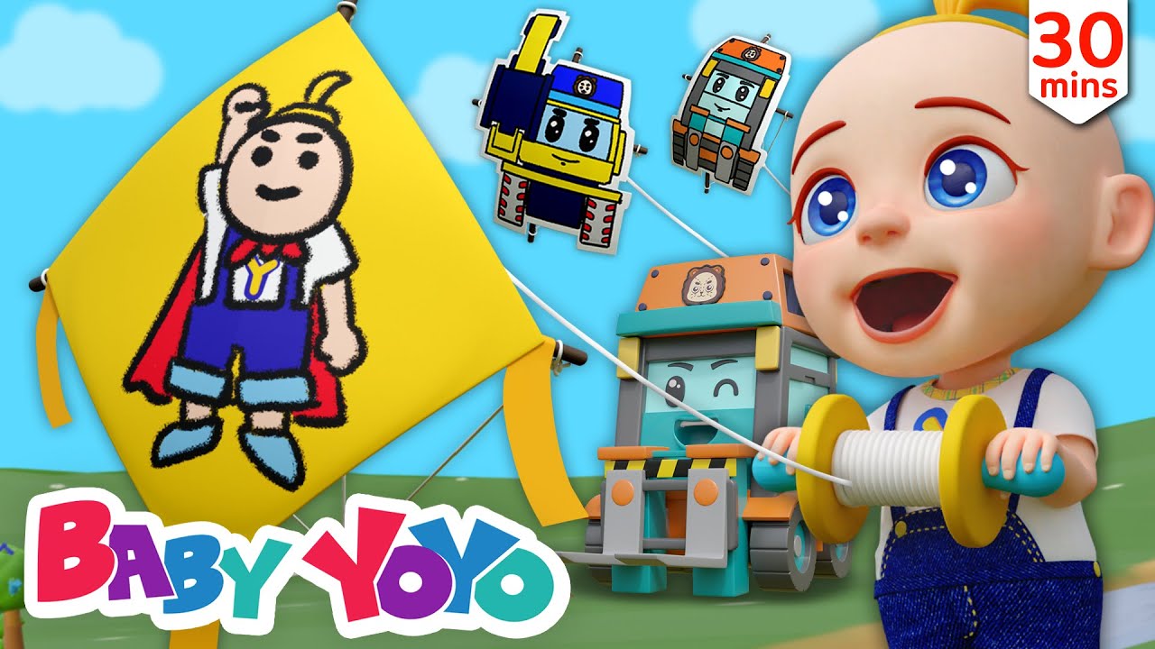 Kite Song | Cartoons for Kids | Construction Vehicle | Baby yoyo ...
