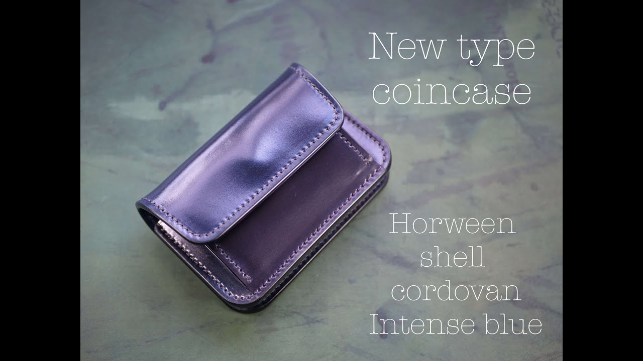 New type coincase / Horween shell cordovan Intense blue - YouTube