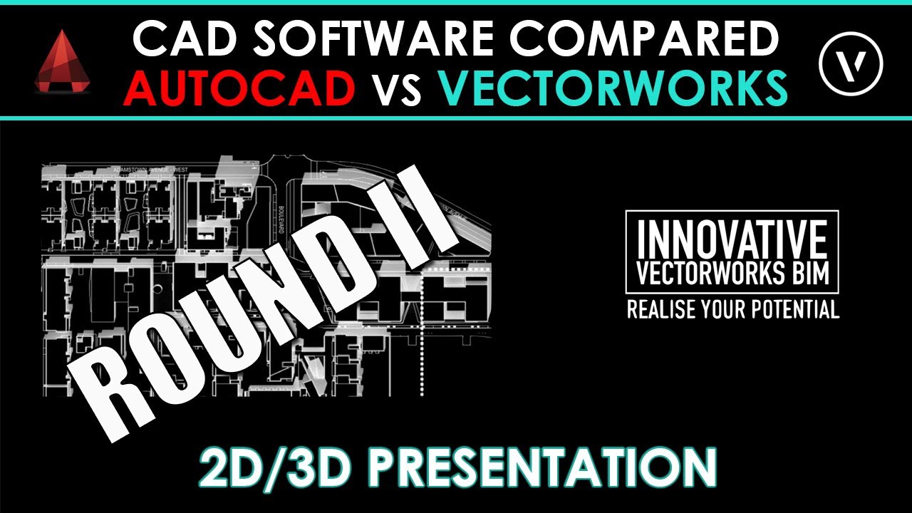 Vectorworks Vs AutoCAD ROUND II: 2D/3D PRESENTATION - YouTube