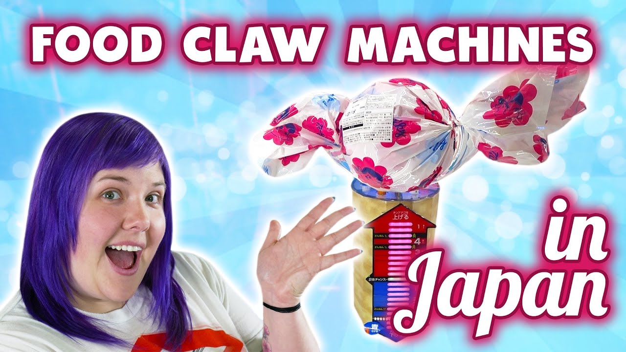 Food claw machines in Japan! Round 1 arcade crane game fun - YouTube
