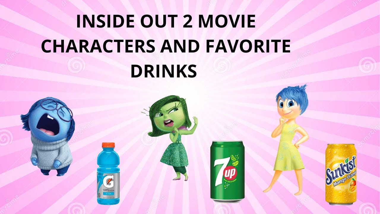 Inside Out 2 Movie Characters and Their Favorite Drinks social ...