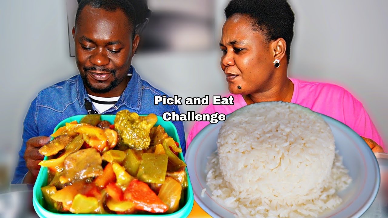 PICK AND EAT MUKBANG CHALLENGE, RICE WITH BEEF SAUCE MUKBANG, AFRICAN ...