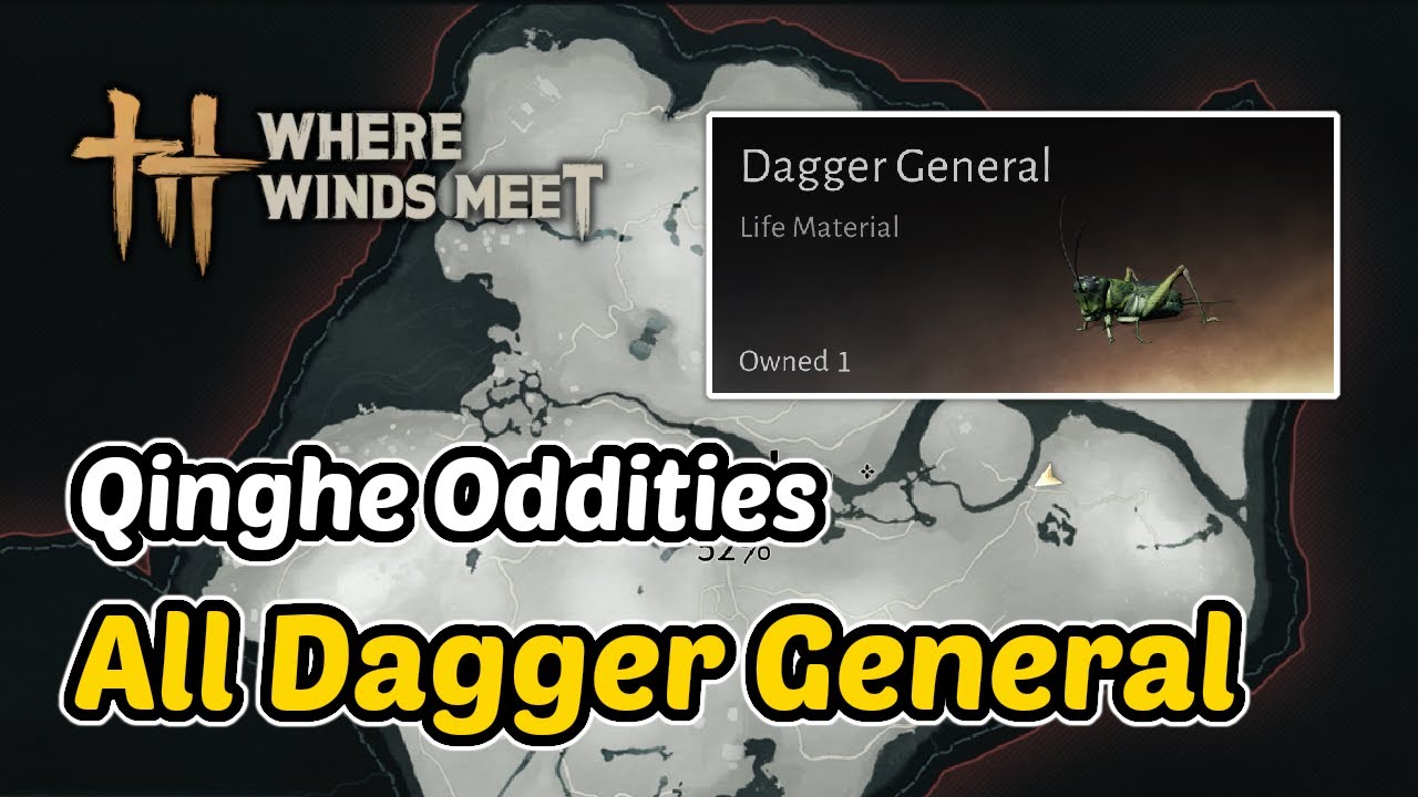 Where Winds Meet - All Dagger General Locations (Qinghe Oddities) - YouTube
