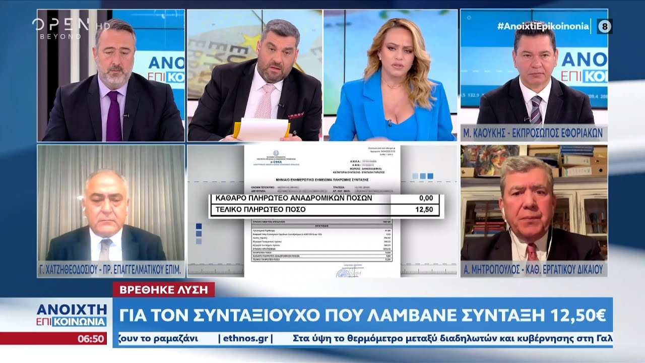 Βρέθηκε λύση για τον συνταξιούχο που λάμβανε σύνταξη 12,50 ευρώ - YouTube