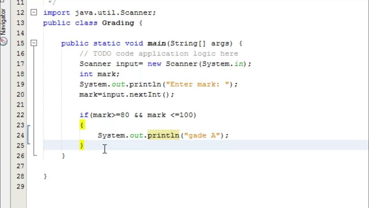 Java School grading system using if statements - YouTube