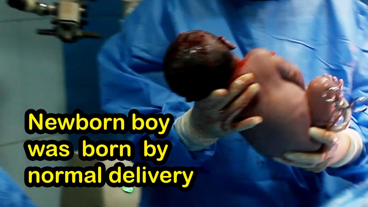 Angry newborn baby boy was born by a painful natural birth - YouTube