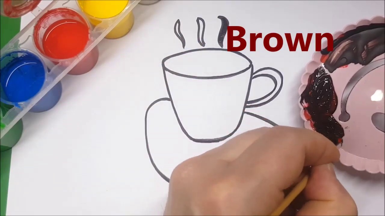 Coffee Drawing For Kids (Topy Kids) - YouTube