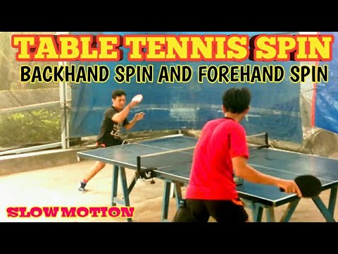 Fast spin backhand dan forehand tenis meja slow motion - YouTube