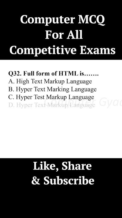 Top MCQ I Computer Full Forms I Part -2 I #computerawareness #computerbasics #computerprogram ...