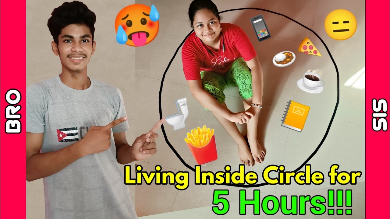 Living inside circle for 5 Hours!!! 😮 | Crazy Challenge 🔥 | fun with ...