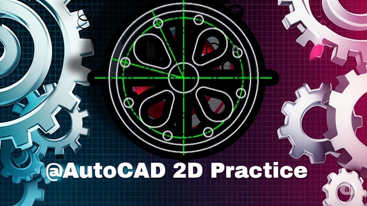 AutoCAD 2D Mechanical Drawing | Easy Practice Exercise for Beginners ...