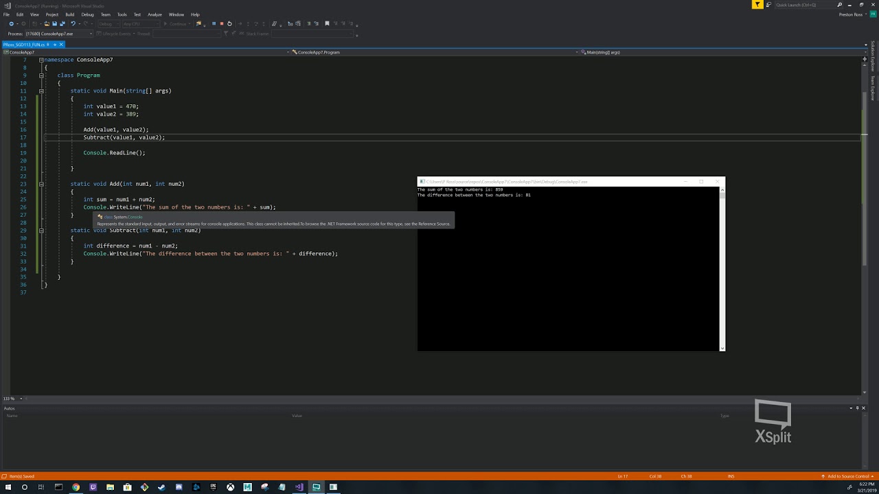 SGD 113 Functions Assignment - YouTube