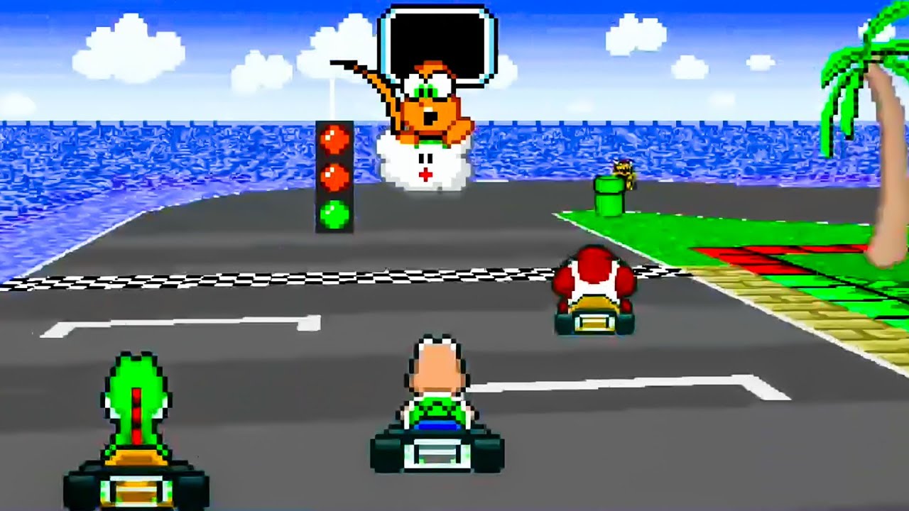 Toad Harbor in Super Mario Kart - YouTube