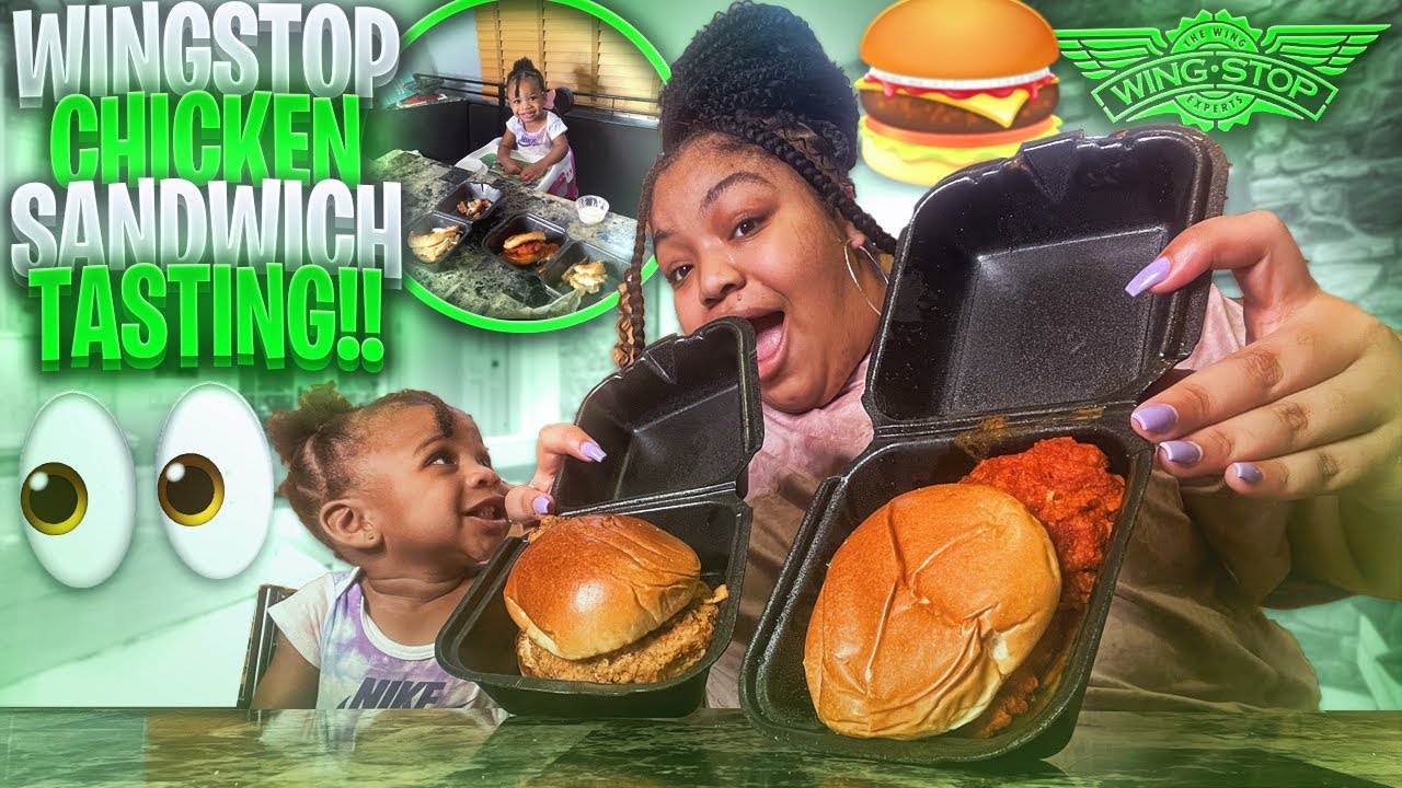 Wing Stop NEW Chicken Sandwich Test tasting🍔🫣*we picked the wrong ones🤢 ...