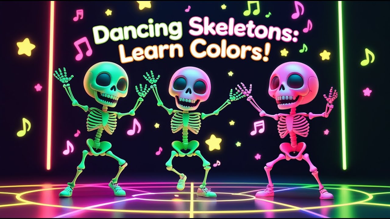 Skeleton Colors Song | Fun Dancing Skeletons | Learn Colors for Kids! 💀 ...