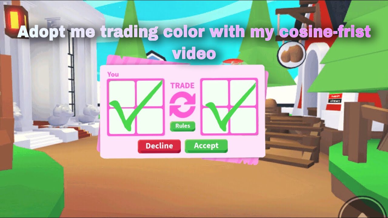 Color trading Challeng with my cousin IN ADOPT me-Roblox-ADOPT Me-first ...