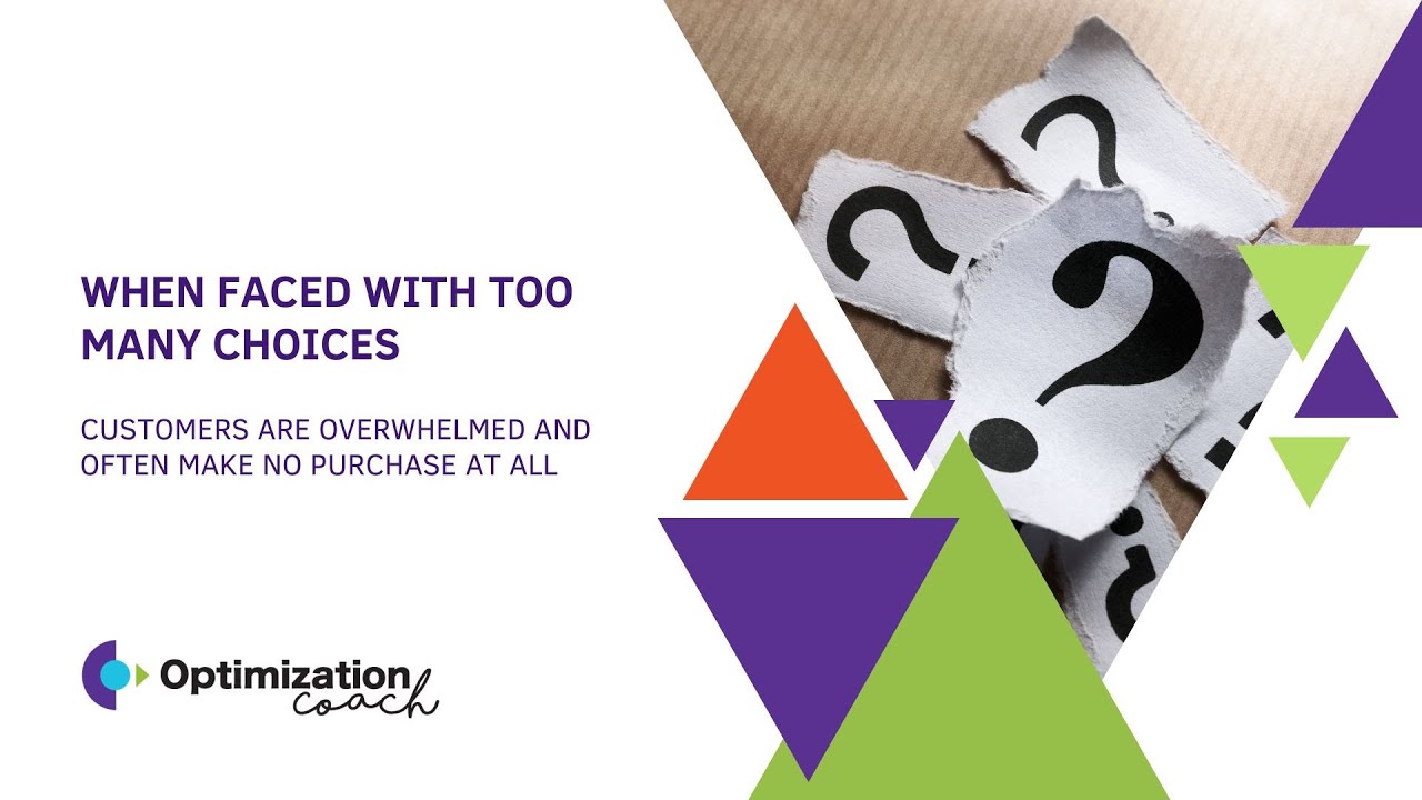 When faced with too many choices, customers are overwhelmed - YouTube
